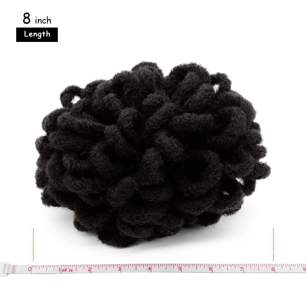 DreadLock Bun Afro High Puff Drawstring Ponytail Synthetic Faux Locs ...