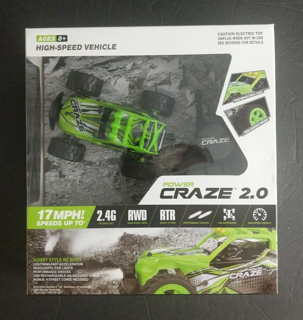 Power Craze 2.0 Mini RC Car With Remote Control Green New and Sealed | eBay