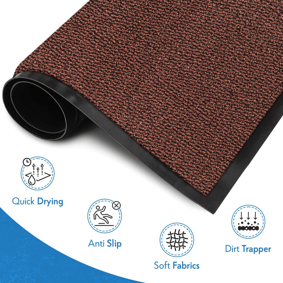 Non Slip Rubber Back Barrier Door Mat Large Heavy Duty Kitchen Rugs ...