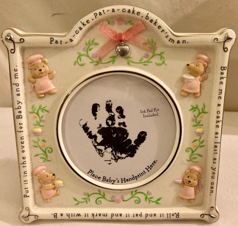 Hallmark Keepsake Baby Handprint Photo Frame With Ink New Girl | eBay