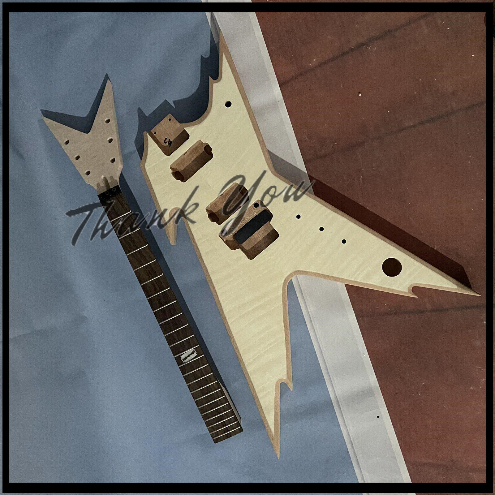 DIY On Own Razorback Electric Guitar Kits Mahogany Body 6 Strings ...