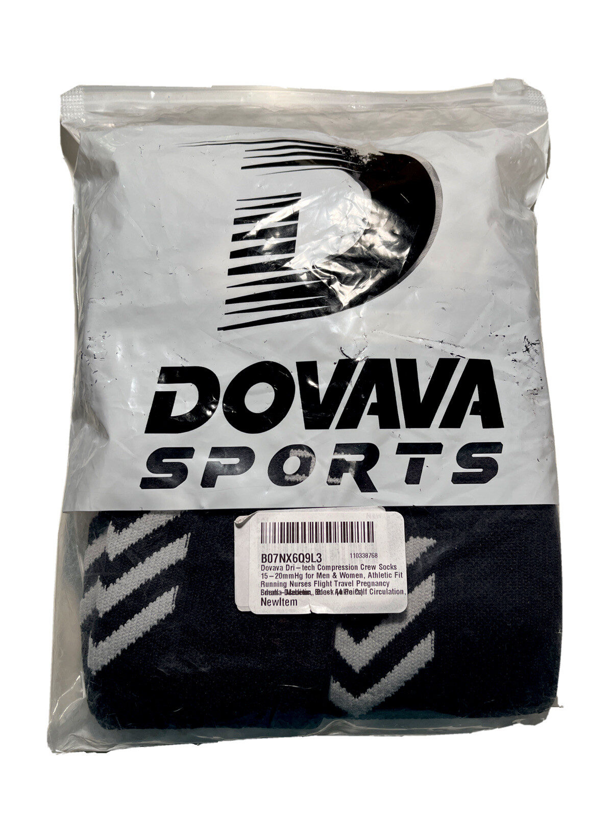 DOVAVA Dri-tech Compression Crew Socks 4 Pack Comfort Anti-Blister 15 ...