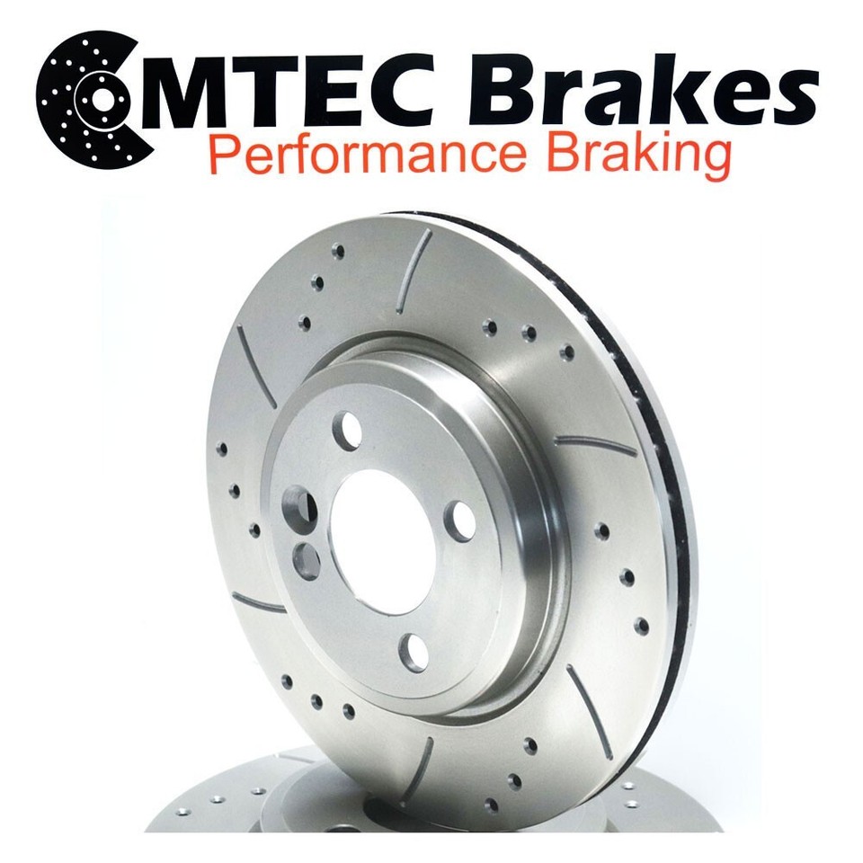 FRONT DRILLED GROOVED BRAKE DISCS FOR BMW F10 F11 518d 520d 525d 528i ...