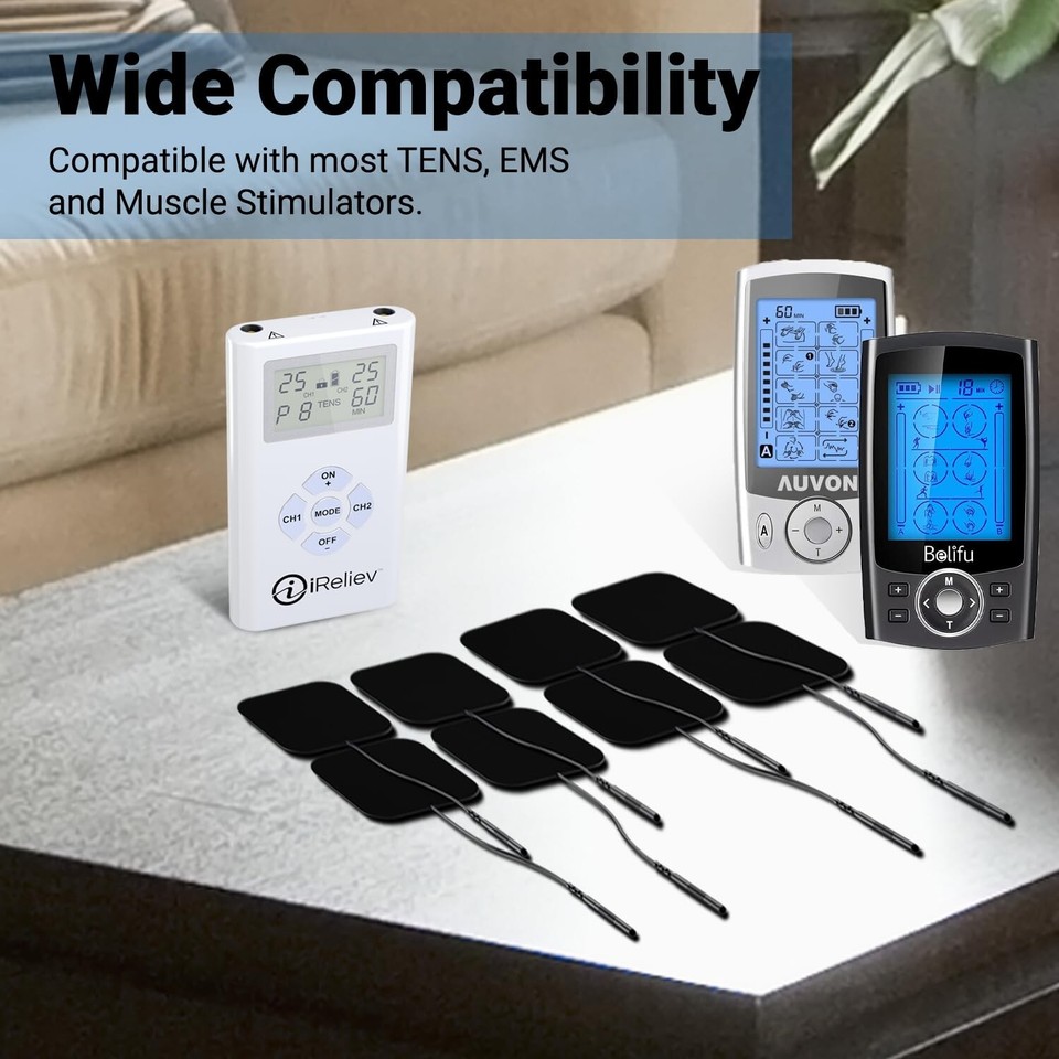 iReliev 40 Electrodes Pads for TENS unit for Auvon, iReliev, TENS 7000 ...
