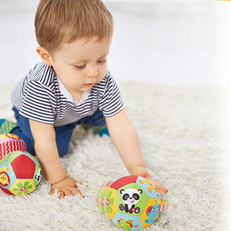 Soft Cloth Rattle Ball Baby For 0-36 Months Stuffed Baby Play Ball ...