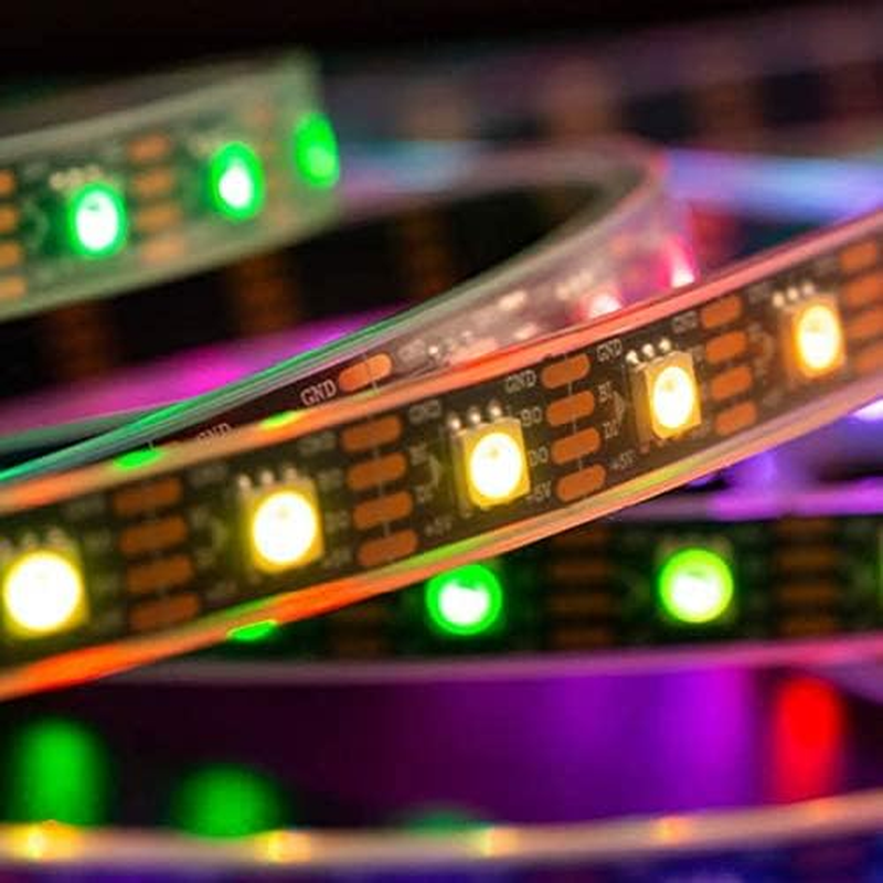 Yunbo Ws2812b Dc 5v Individually Addressable Rgb Led Strip Light 16.4ft ...