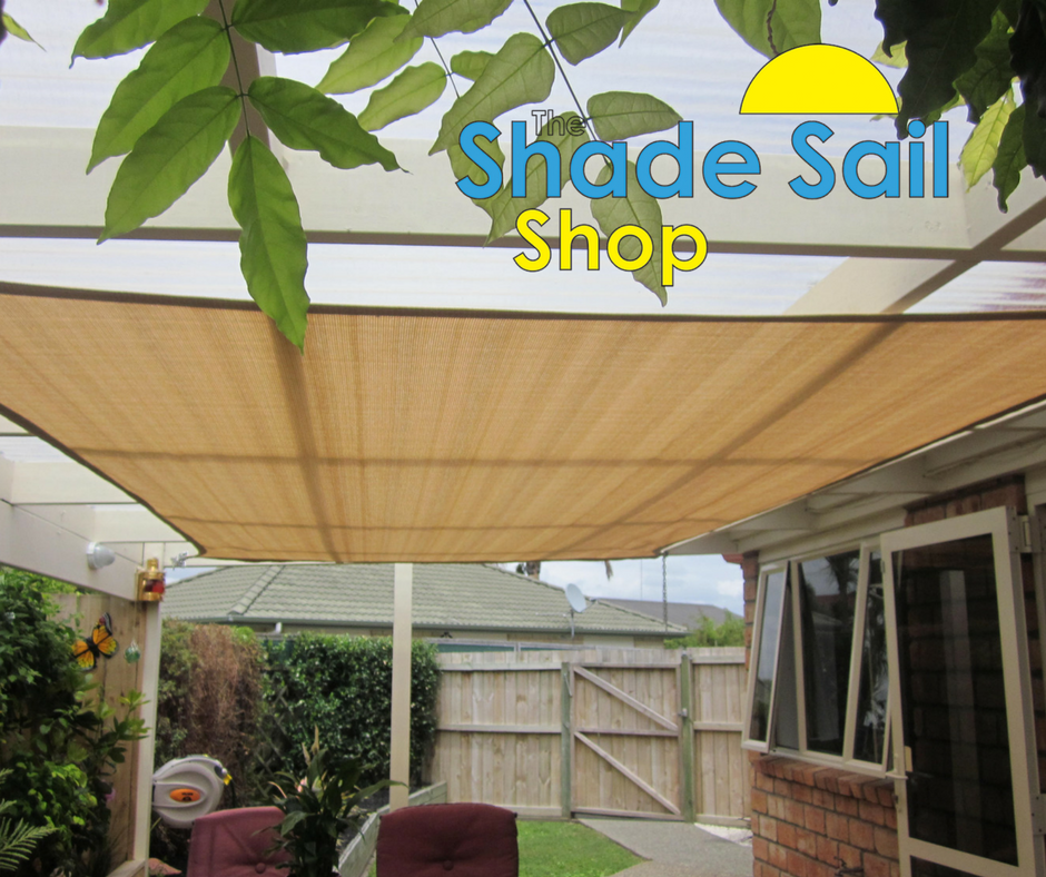 SUNSAFE 95% UV 4x5m Shady Lady Rectangle SAND Shade Sail Sun 280GSM ...