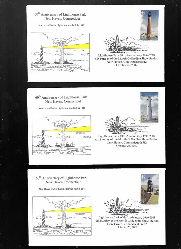 US FDC FIRST DAY COVERS LIGHTHOUSES 2009 SET OF 6 BY CT. COVER CLUB | eBay