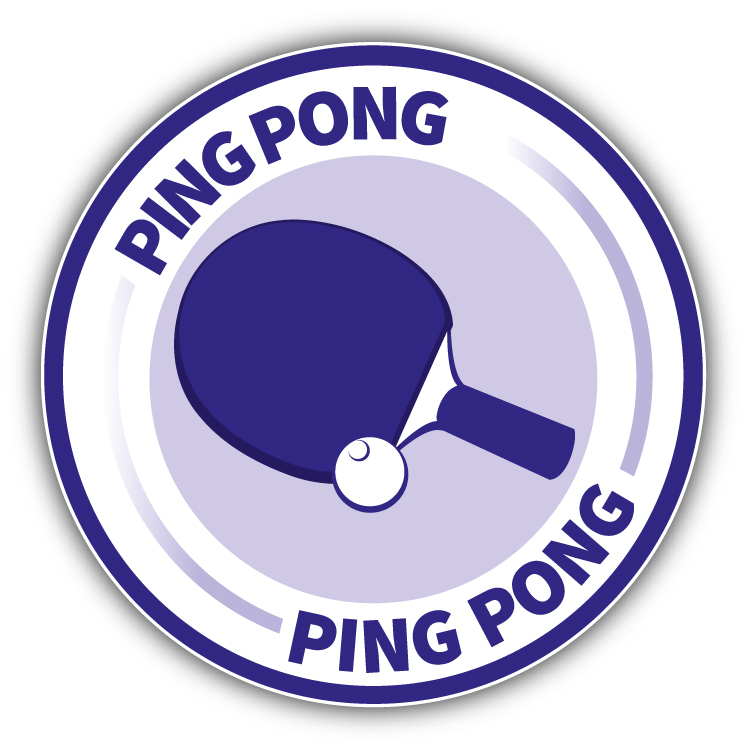 Ping Pong Emblem Car Bumper Sticker Decal 5'' x 5'' | eBay
