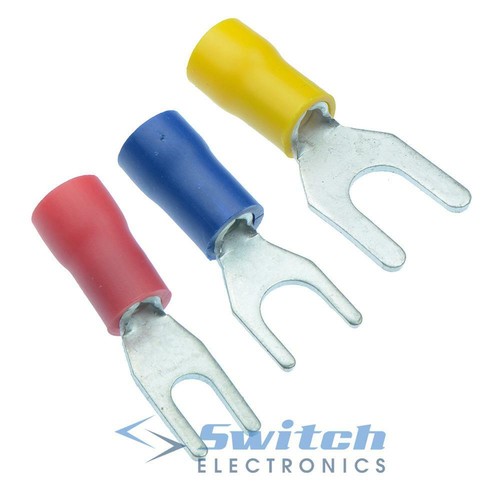 Rot Blau Gelb Isoliert Crimp Gabel Klemme Elektro Stecker | eBay