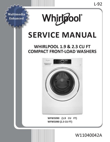 WHIRLPOOL WFW3090JW WFW3090JW0 SERVICE REPAIR MANUAL PAPER AND PDF | eBay