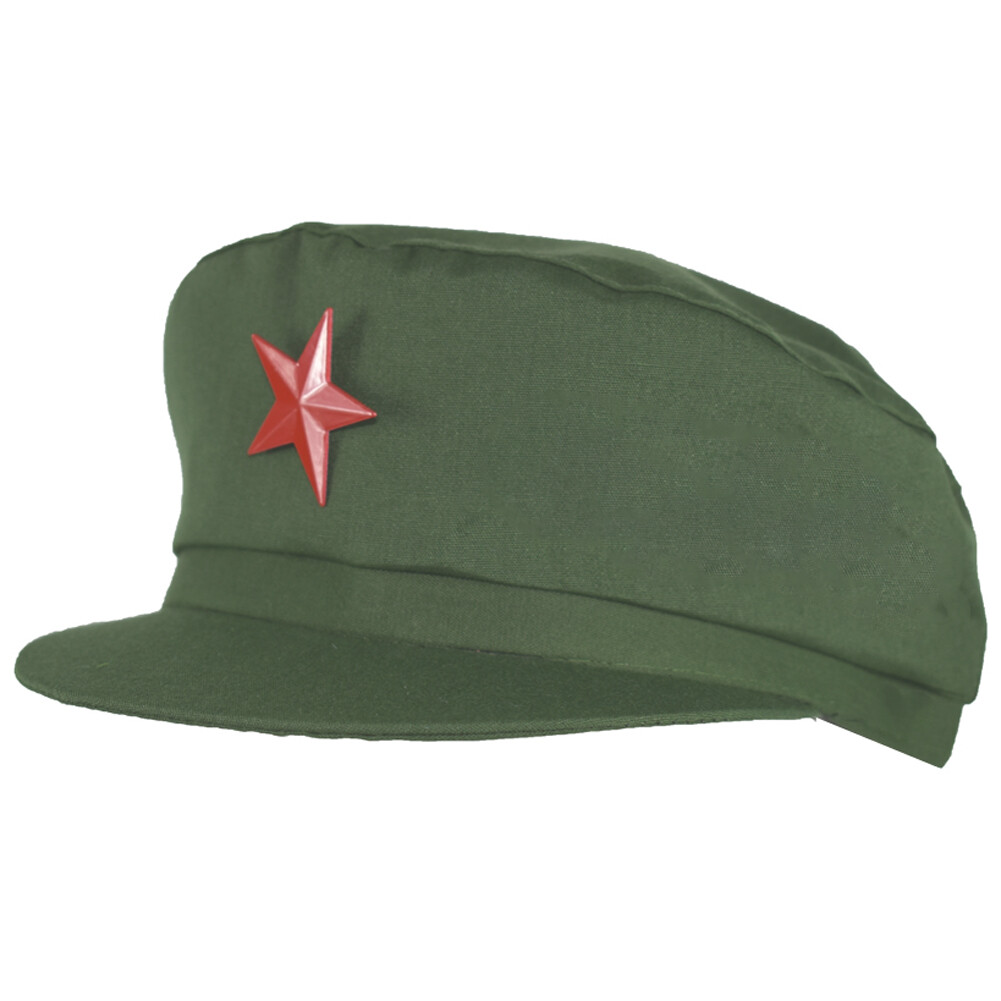 Communist Party Red Army Uniform Hat w/ Star Chinese Chairman Mao ...