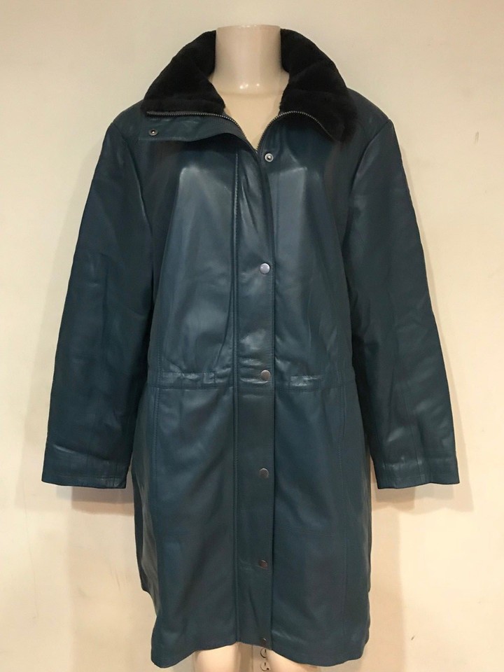 Women's Winter Outerwear Church genuine Leather Anorak Jacket coat plus ...