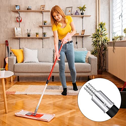 6Pcs Ultra Threaded Tip Replacement Repair Kit Metal Broom Handle ...