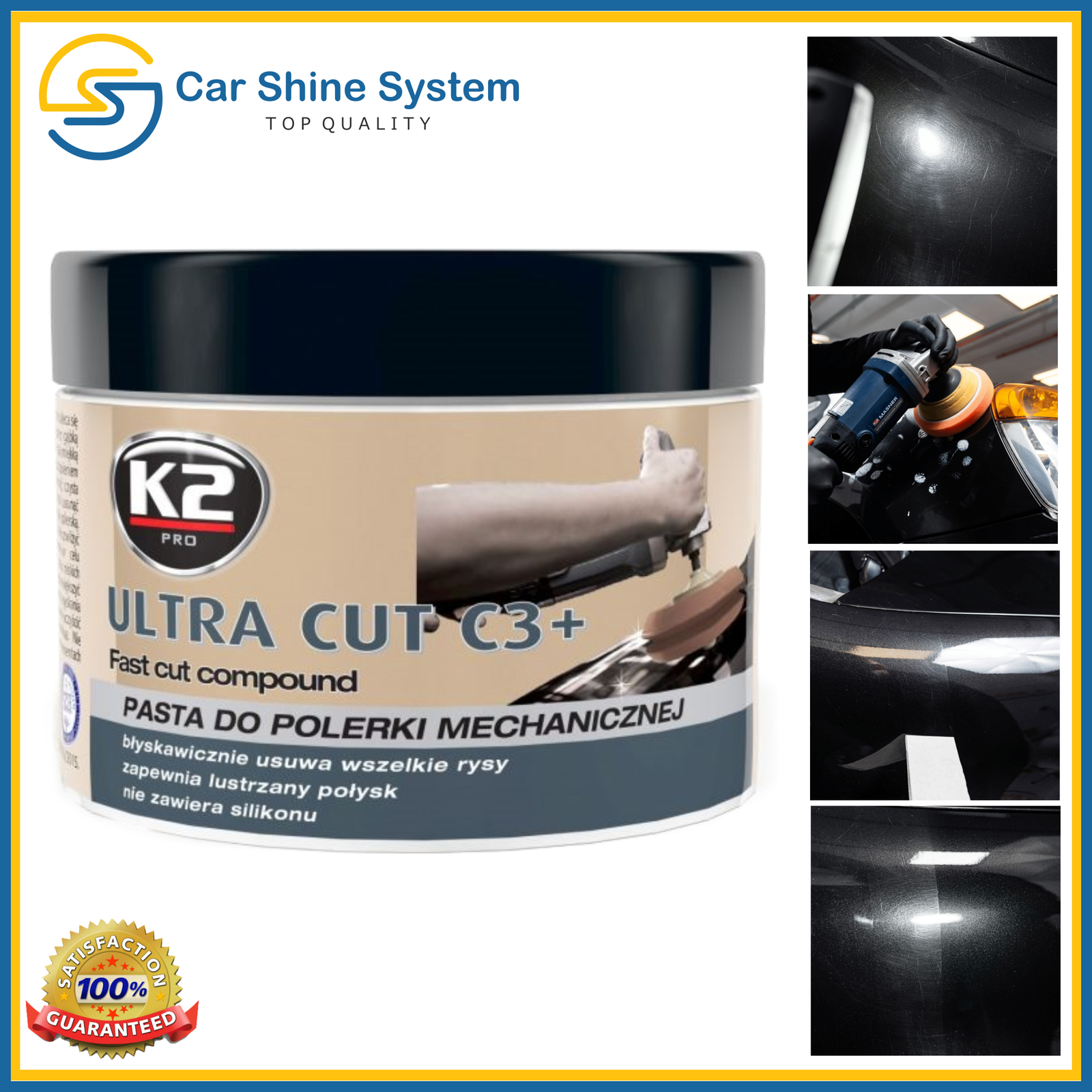 600g CUTTING COMPOUND K2 Ultra Cut C3+ FAST Car Boat Paint Polishing ...
