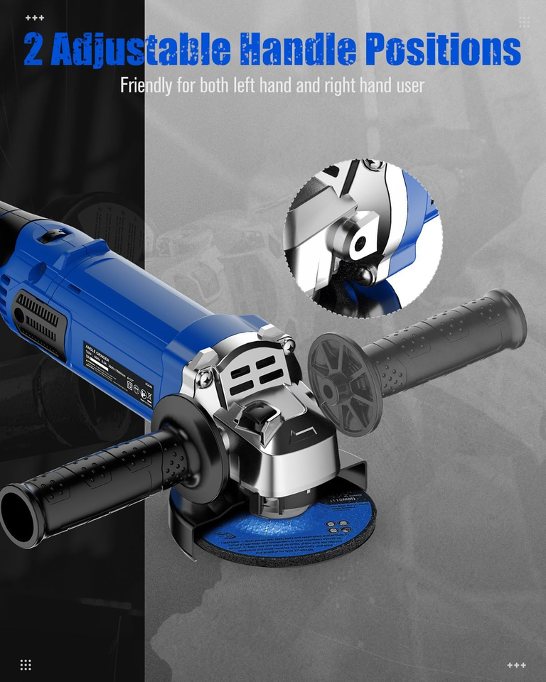 Angle Grinder 4-1/2 Inch 8.0 Amp 1000W Electric Grinder Tool 7-Variable ...