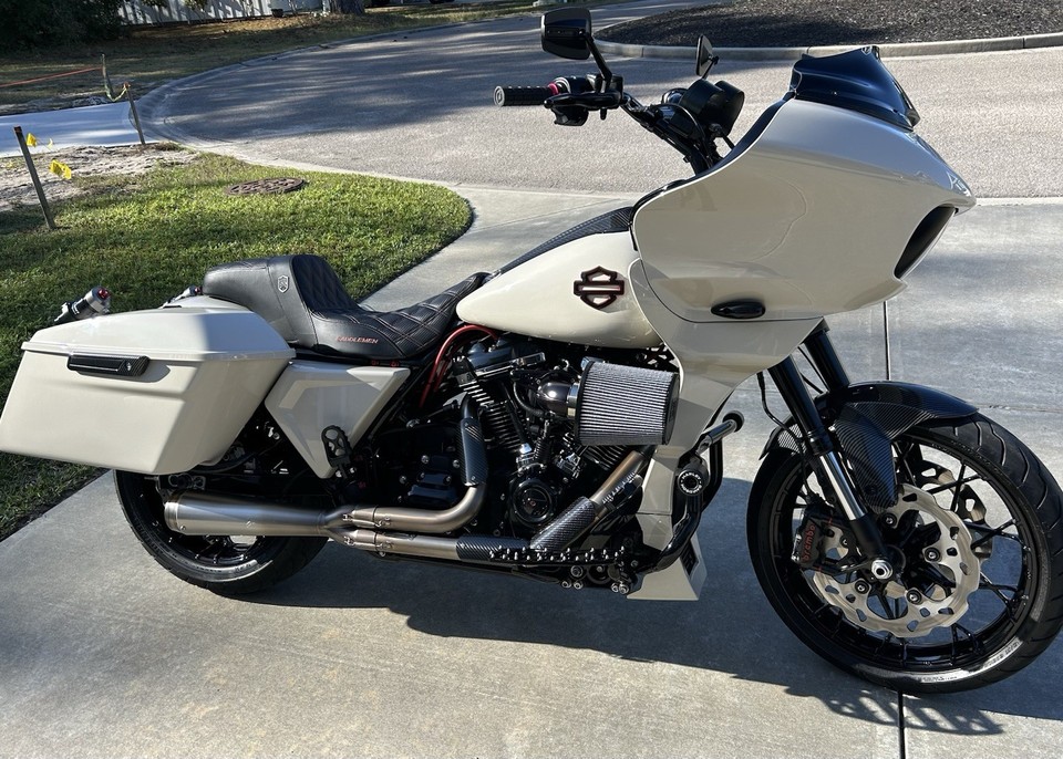 White Sand Pearl FXR Style Side Covers Fits Harley Davidson Touring 09 ...