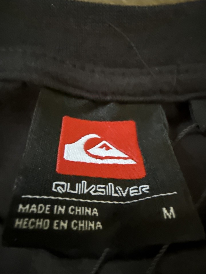 Brand New With Tag Quiksilver Men’s Black T-Shirt Size Medium | eBay
