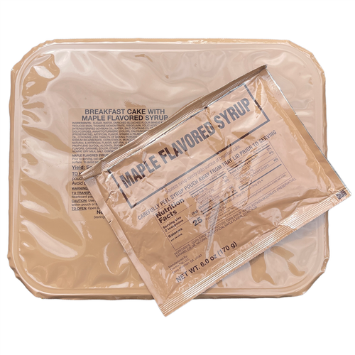 MRE Tray Pack, Breakfast Cake with Maple Syrup, Unitized Group Ration ...
