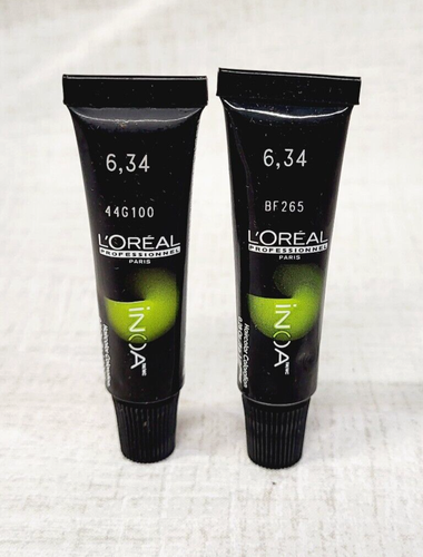 L'oreal INOA Ammonia Free Permanent Hair Color Dye 2 x .28 oz Tubes ~ 6 ...