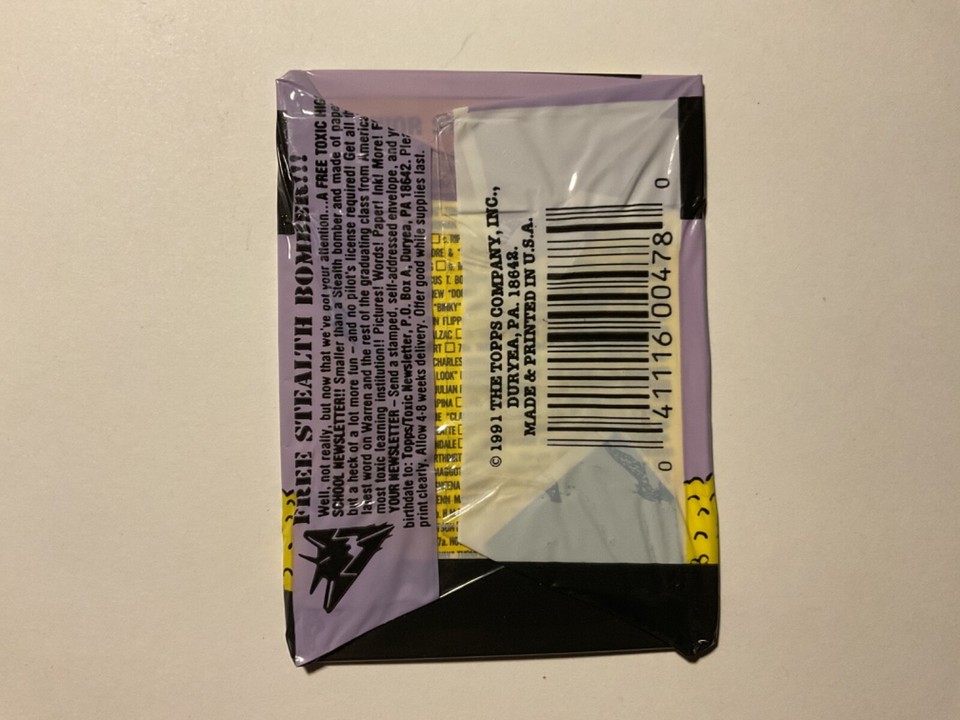 1991 Topps Toxic High School Stickers Sealed Trading Card Pack NEW!! | eBay