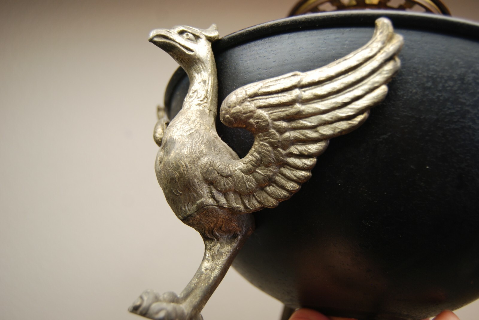 ANTIQUE B&H EGYPTIAN REVIVAL ART DECO OIL LAMP BASE WINGED SPHINX ...