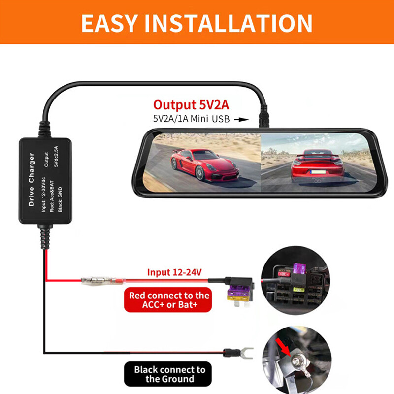 Dash Cam Hard Wire Kit Mini USB Cable for Nextbase 612GW 512GW 412GW ...