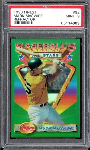 1993 Finest Baseball #92 Mark Mcgwire Refractor PSA 9 | eBay