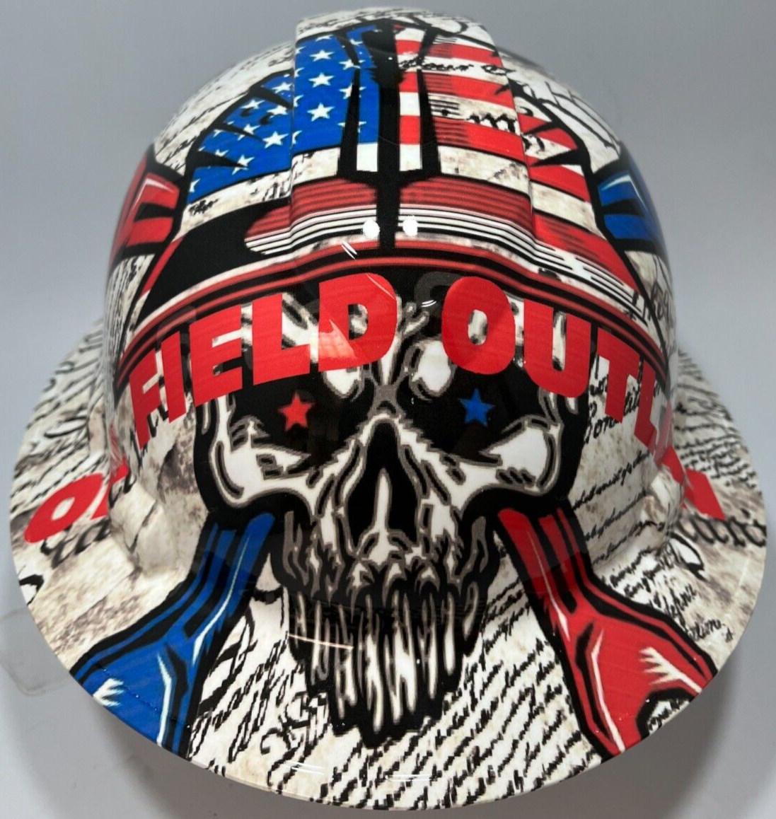 Oilfield Hard Hat With Skull