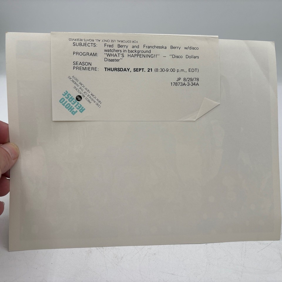 1978 What’s Happening Original TV Press Photo Fred Charlene Berry Rerun ...