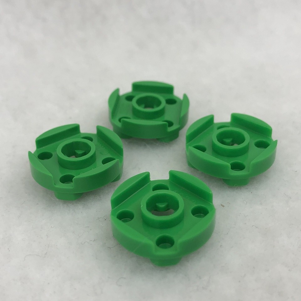 LEGO 4032 Bright Green Plate, Round 2 x 2 with Axle Hole (x4) | eBay
