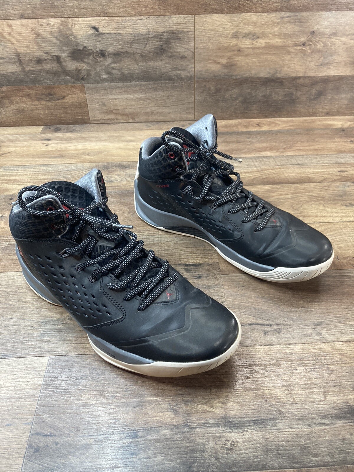 Nike Jordan Prime Mania X Flywire 769931-004 Sz 10.5 Black, white red ...