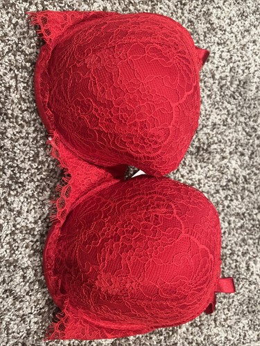 EUC Victoria’s Secret Red Lace Bra Set 36DD | eBay