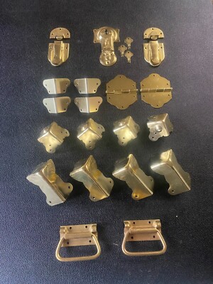 Vintage Steamer Trunk Hardware complete kit to make a full trunk project. | eBay