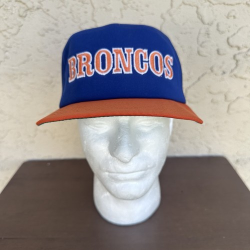 VINTAGE New Era Denver Broncos Cap Hat Mens Snap Back Blue Orange NFL ...