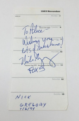 Nick Gregory Signed Autograph Meteorologist WNYW Fox5 3x7 Paper | eBay