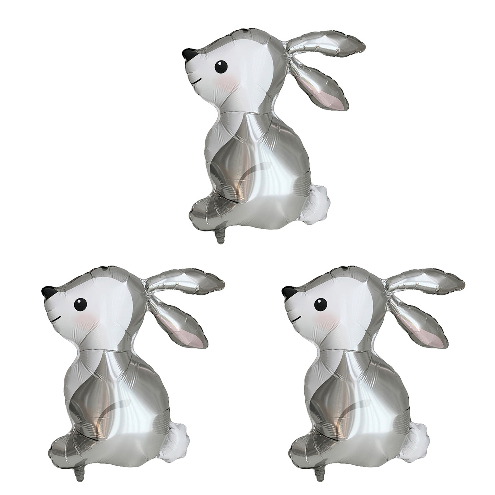 3pcs Rabbit Balloon Cartoon Style Create Atmospheres Cuter Rabbit ...