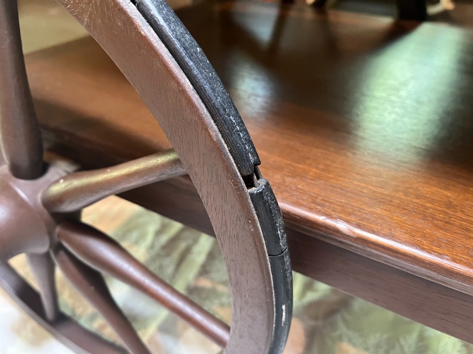 Vintage Mid Century Colonial Drop Leaf Butler Tea or Bar Serving Cart ...