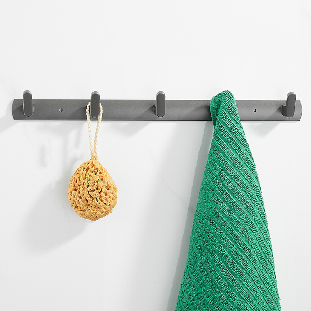 Multi Hooks Hanging Towels Clothes Hat Entryway Hotel Coat Rack Wall ...