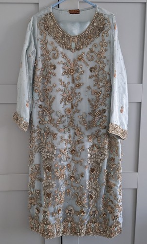 Mohsin Sons Heavy Embroidered Pakistani Dress Designer Wedding Organza ...