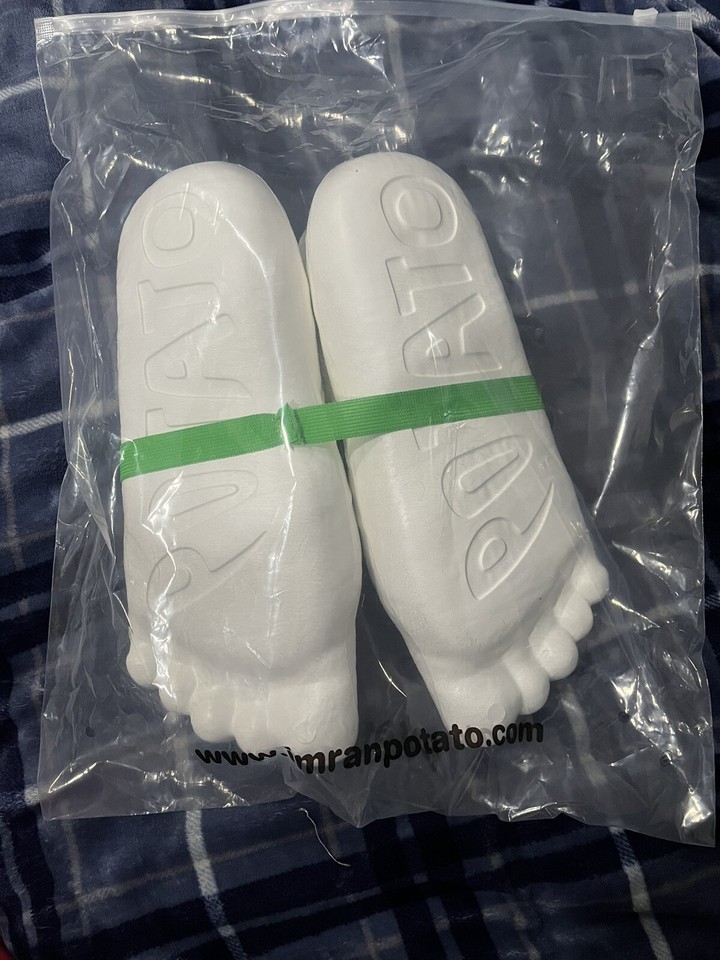 Crocs Imran Caveman Potato Slippers ( White ) Size-Small (6-8 ) | eBay