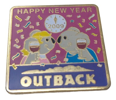 Outback Steakhouse Pin Happy New Year 2009 Restaurant Employee Server ...