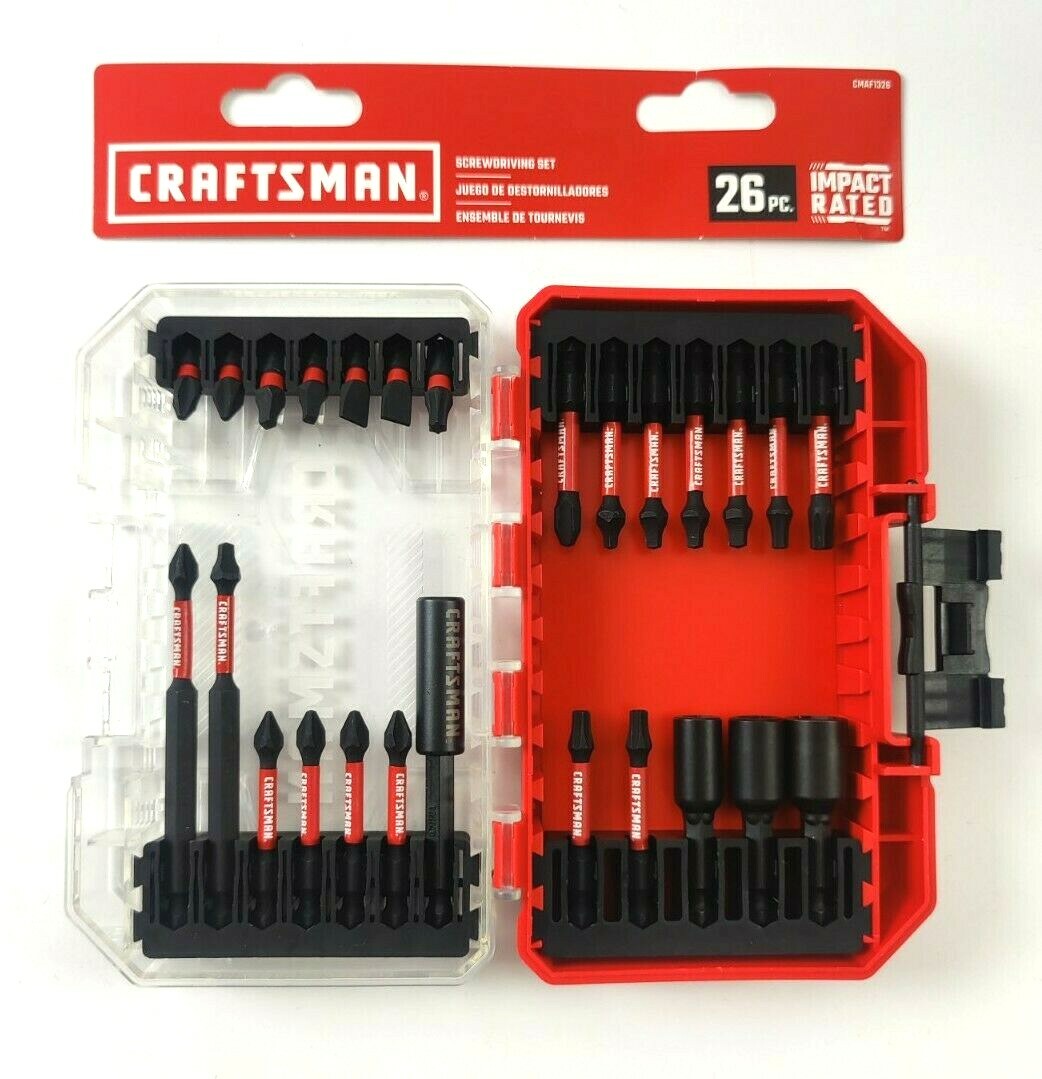 Craftsman 26pc Impact Rated Screwdriving Bit Set CMAF1326 885911566261 ...