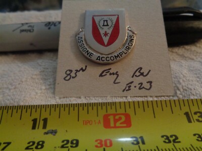 83rd Engineer Battalion E-23 Unit Crest, DI, DUI (DRAW#81) | eBay
