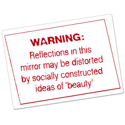 Warning Reflection in Mirror Beauty car bumper sticker decal 5" x 4" | eBay