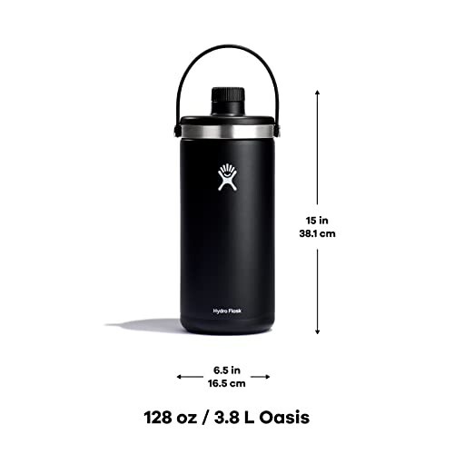 Hydro Flask 128 oz. Oasis Water Jug Stainless Steel, Reusable, Vacuum ...
