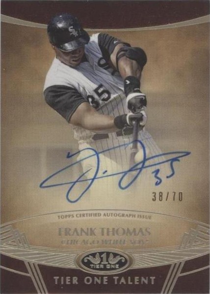 2019 Topps Tier One - Tier One Talent Autographs #TTA-FT Frank Thomas ...