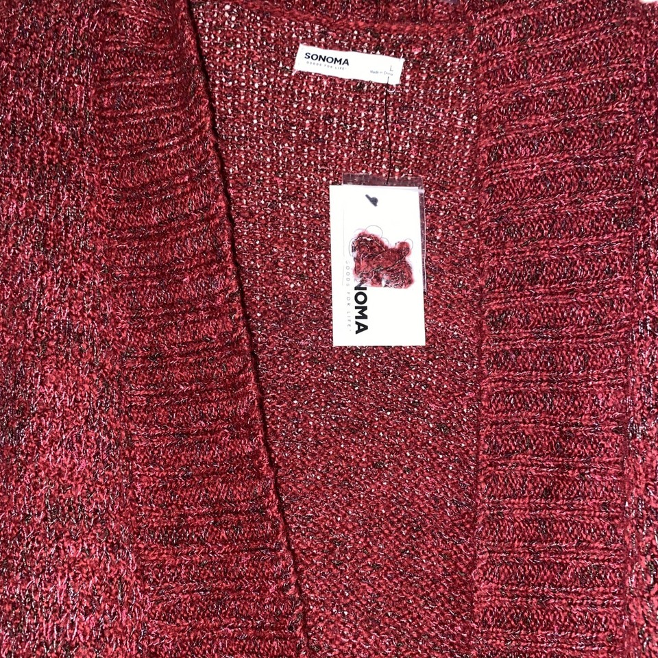 Women's Sonoma Goods For Life® Plush Cardigan large berry shine | eBay