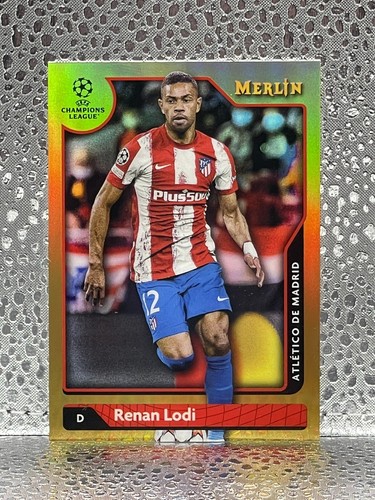 TOPPS MERLIN CHAMPIONS LEAGUE CASE HIT RENAN LODI GOLD ATOMIC REFRACTOR ...
