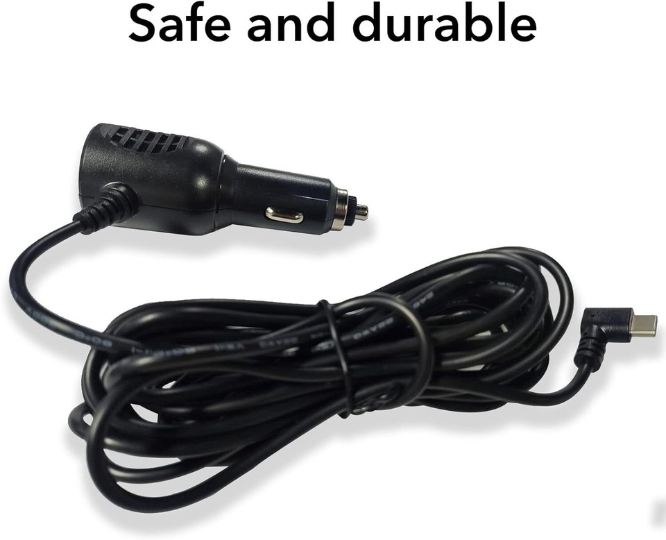 Car Charger Type-C Adapter for Dash cam, Replacement Vehicle Power ...